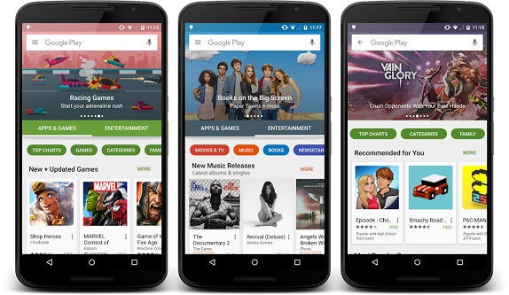 Google starts rolling out revamped design for the Play Store Google starts rolling out revamped design for the Play Store