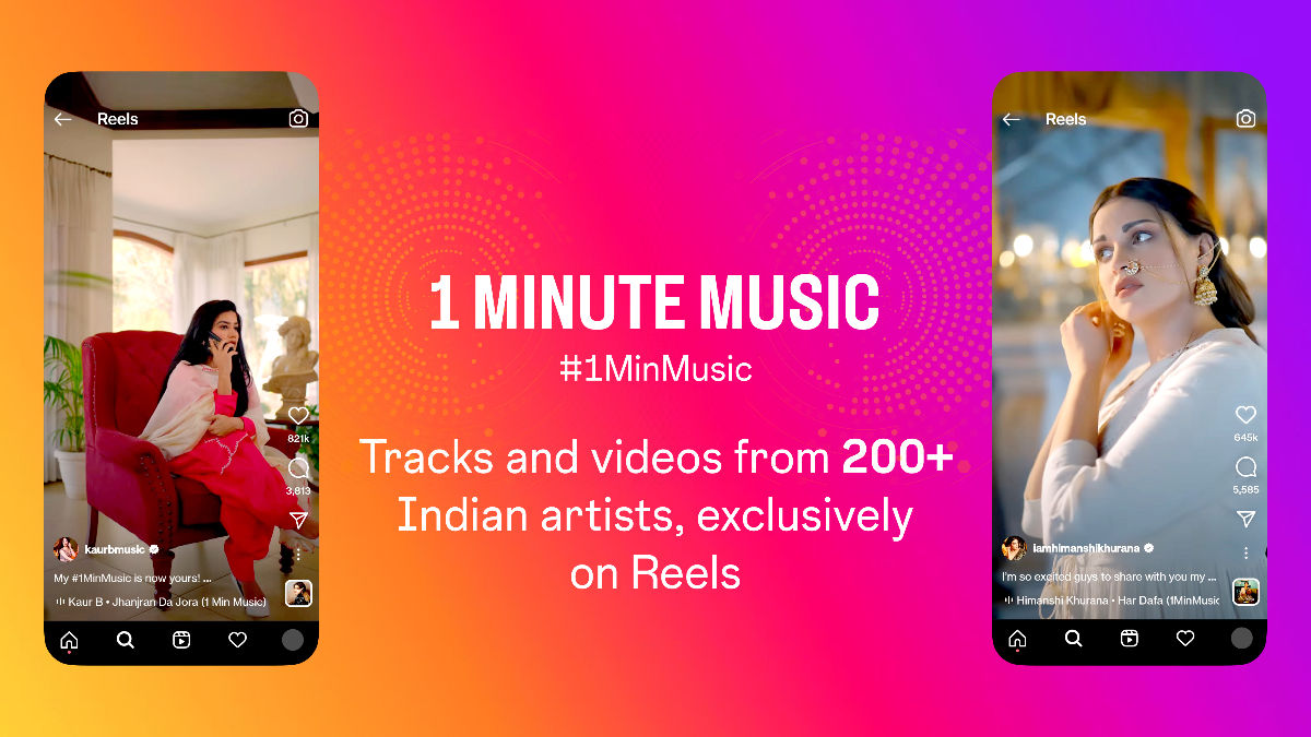 Instagram India Introduces 1 Minute Music Tracks For Reels