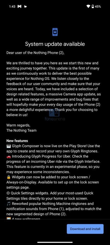 Nothing Phone (2) Nothing OS Software Update Tracker [Update: Nothing ...