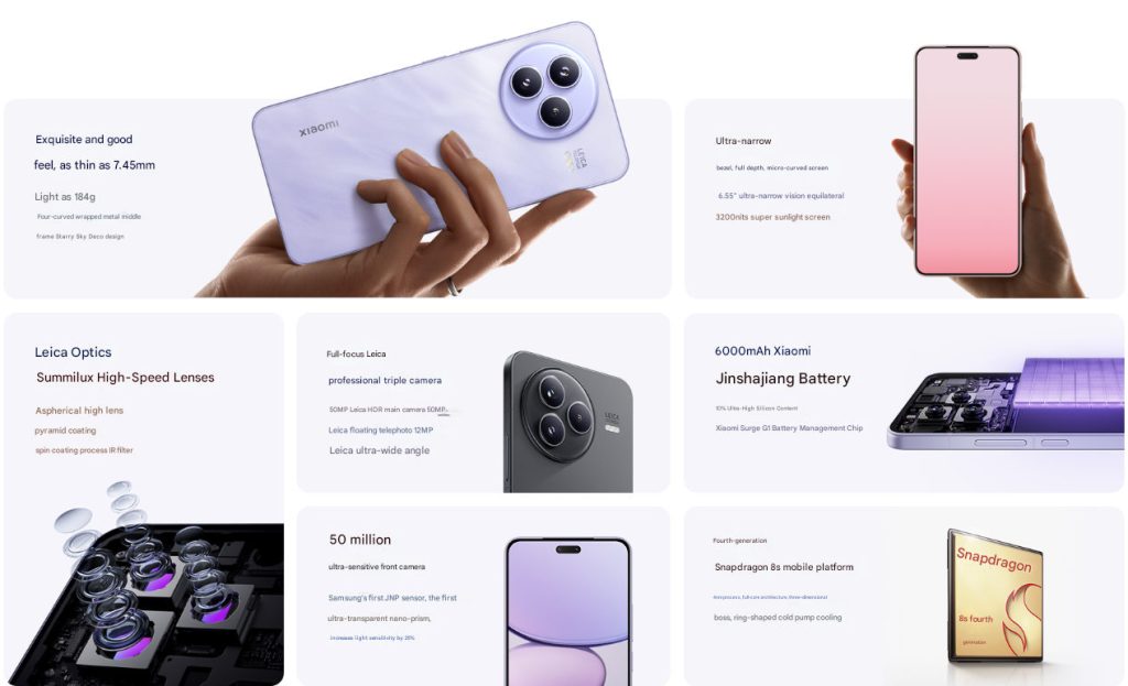 Xiaomi CIVI 5 Pro with 6.55″ 1.5K 120Hz OLED display, Snapdragon 8s Gen 4, 50MP front camera ...